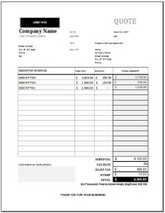 Maintenance Quotation Templates for MS Excel | Download File