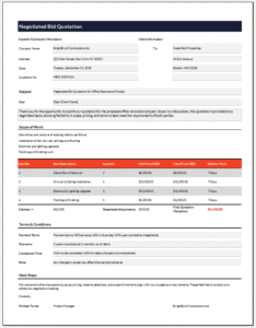 8+ Bid Quotation Templates for MS Excel | Excel Templates