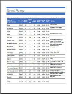 Event Budget Planner Template for MS Excel | Excel Templates