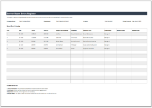 Visitor Entry Register Templates for MS Excel | Download