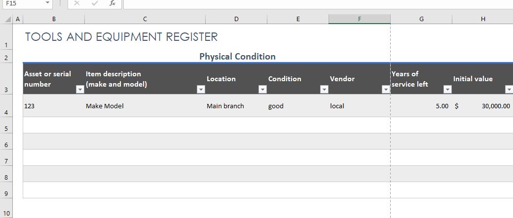 Asset Register Template Excel Free | DocTemplates Asset Register Template Excel Free | DocTemplates