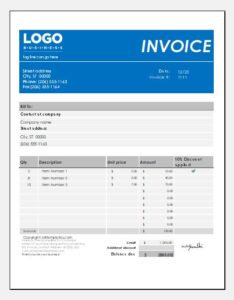 Itemized Bill/Invoice Templates for Excel (.xlsx) | Download