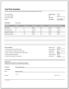 Sales Quotation Templates for MS Excel | Excel Templates
