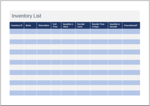 Parts Inventory Spreadsheet Template for Excel | Download