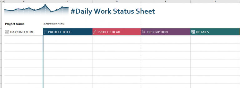 Daily Work Status Sheet Template | FREE Download for Excel